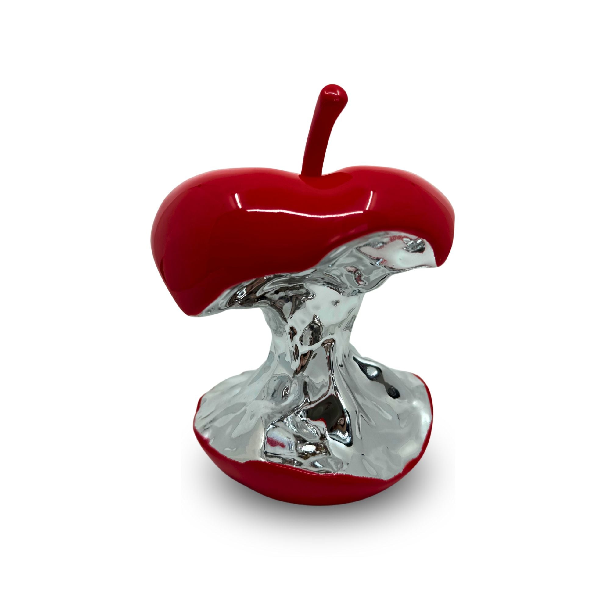 Bite Me Apple | Red & Silver Sculptural Decor | Bag & Bones
